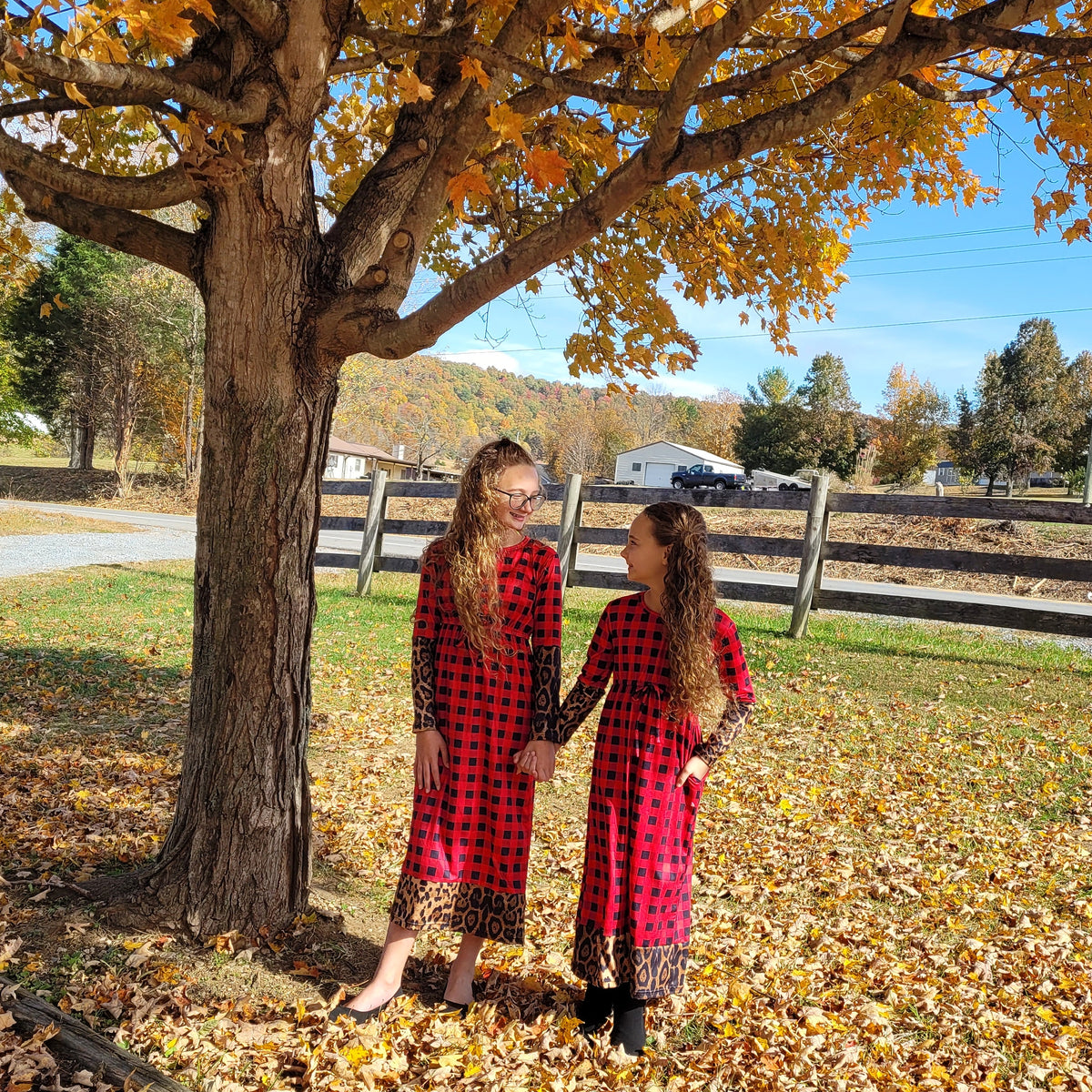 Girl's Buffalo Plaid Alyssa Dress – Sweet Modesty Apparel